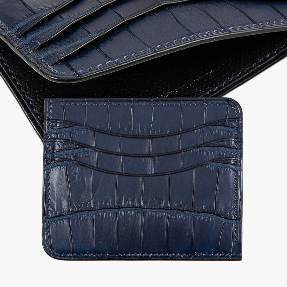 Indigo-dyed Porosus（藍染めポロサス） | 大人のバッグ･財布・革小物など拘りの日本製ブランドなら MLS